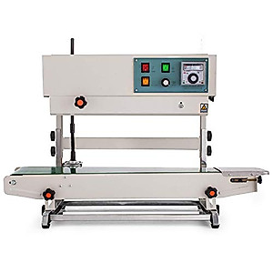 Happybuy Continuous Band Sealer FR-900, Vertical Automatic Continuous Sealing Machine with Digital Temperature Control, Vertical Band Sealer for Bag Films