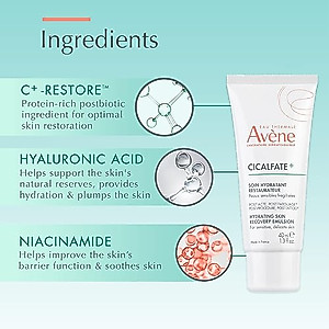 Eau Thermale Avène Cicalfate+ Hydrating Skin Recovery Emulsion - Post-Procedure & Post-Tattoo Restoration - Postbiotic Skincare - Non-Comedogenic & Paraben-Free - 1.3 fl. oz.