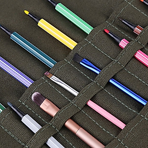 Paint Brush Holder 30 Slots Roll Up Paint Brush Bag Artist Draw Pen Watercolor Oil Brushes Case, Paint Brush Bag