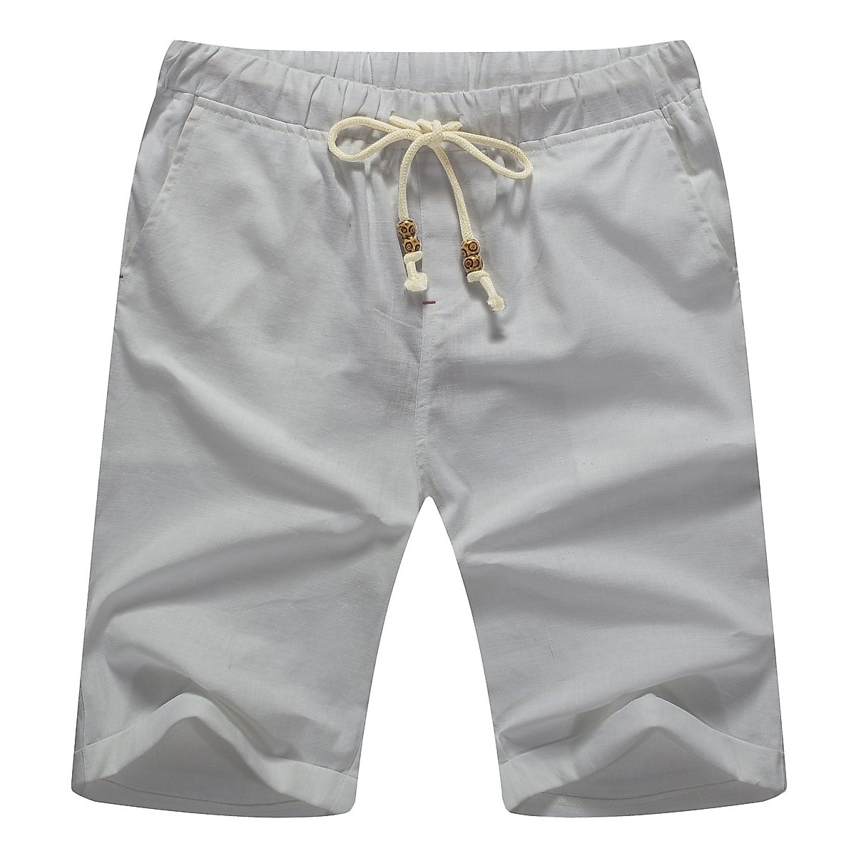 NITAGUT Men's Linen Casual Classic Fit Short (XL, 05Light Gray)