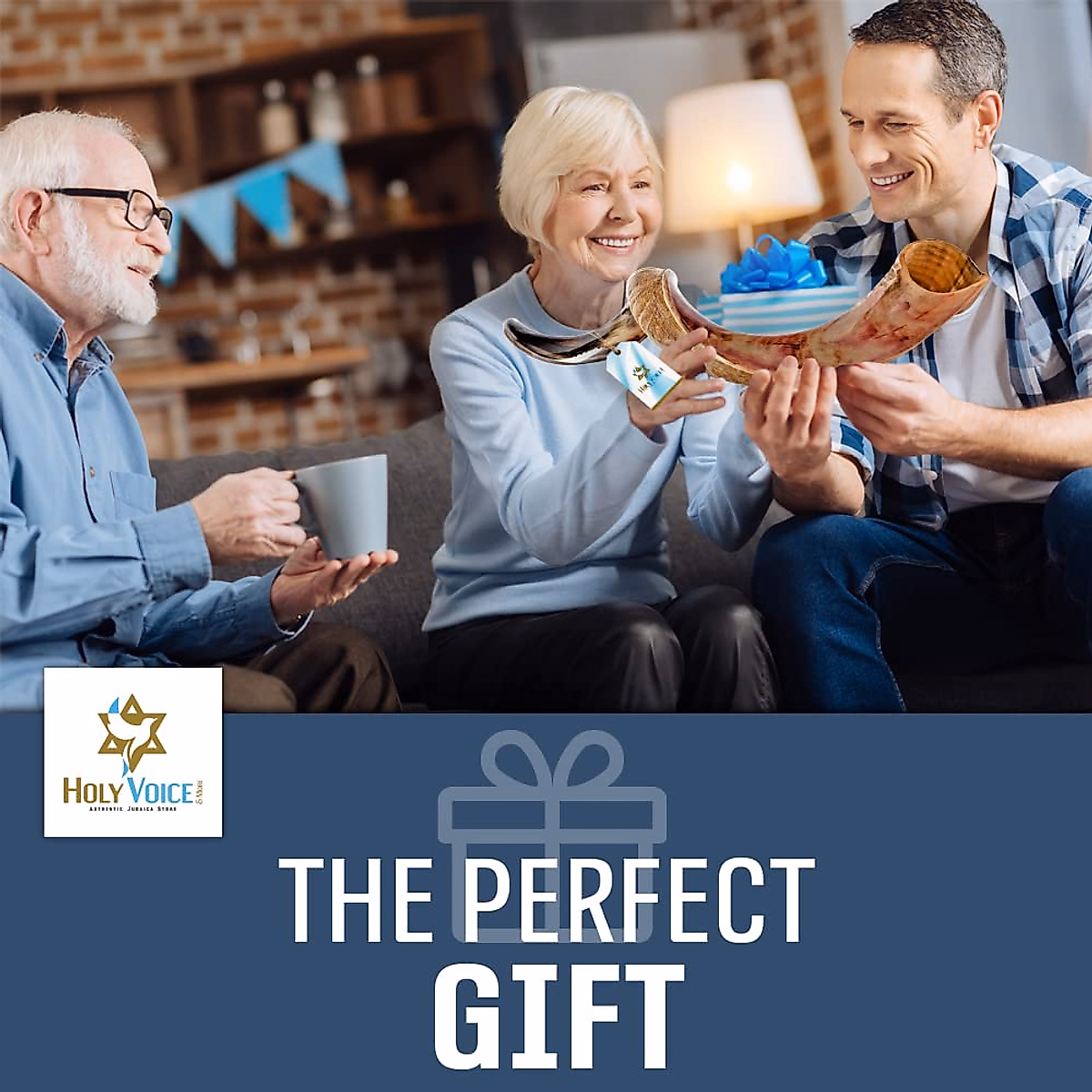 Kosher Kudu Shofar Horn from Israel – Traditional Half Polished Yemeni Shofar Includes Carrying Bag, Brush, Anti Odor Spray and Blowing Guide - Holy Easy Blowing Ancient Musical Instrument (36"-39")