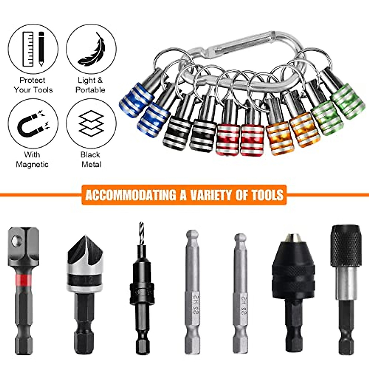 10PCS 1/4 inch Hex Shank Screwdriver Bits + Universal Socket Grip Tool Gifts for Men