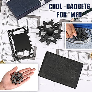 Stocking Stuffers Ideal Gifts for Christmas, Men, Dad, Husband, Boyfriend,46-in-1 Wallet Multitool Credit Card and Pocket Snowflake Multi Tools Cool Gadgets Tools Anniversary Birthday Gift
