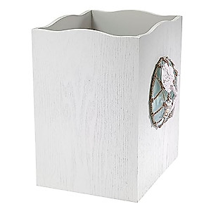 Avanti Linens - Waste Basket, Decorative Trash Can, Beach Inspired Bathroom Accessories (Seaglass Collection)