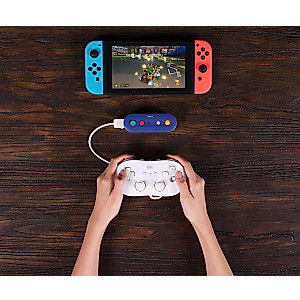 8Bitdo Gbros. Wireless Adapter for Nintendo Switch (Works with Wired GameCube & Classic Edition Controllers) - Nintendo Switch