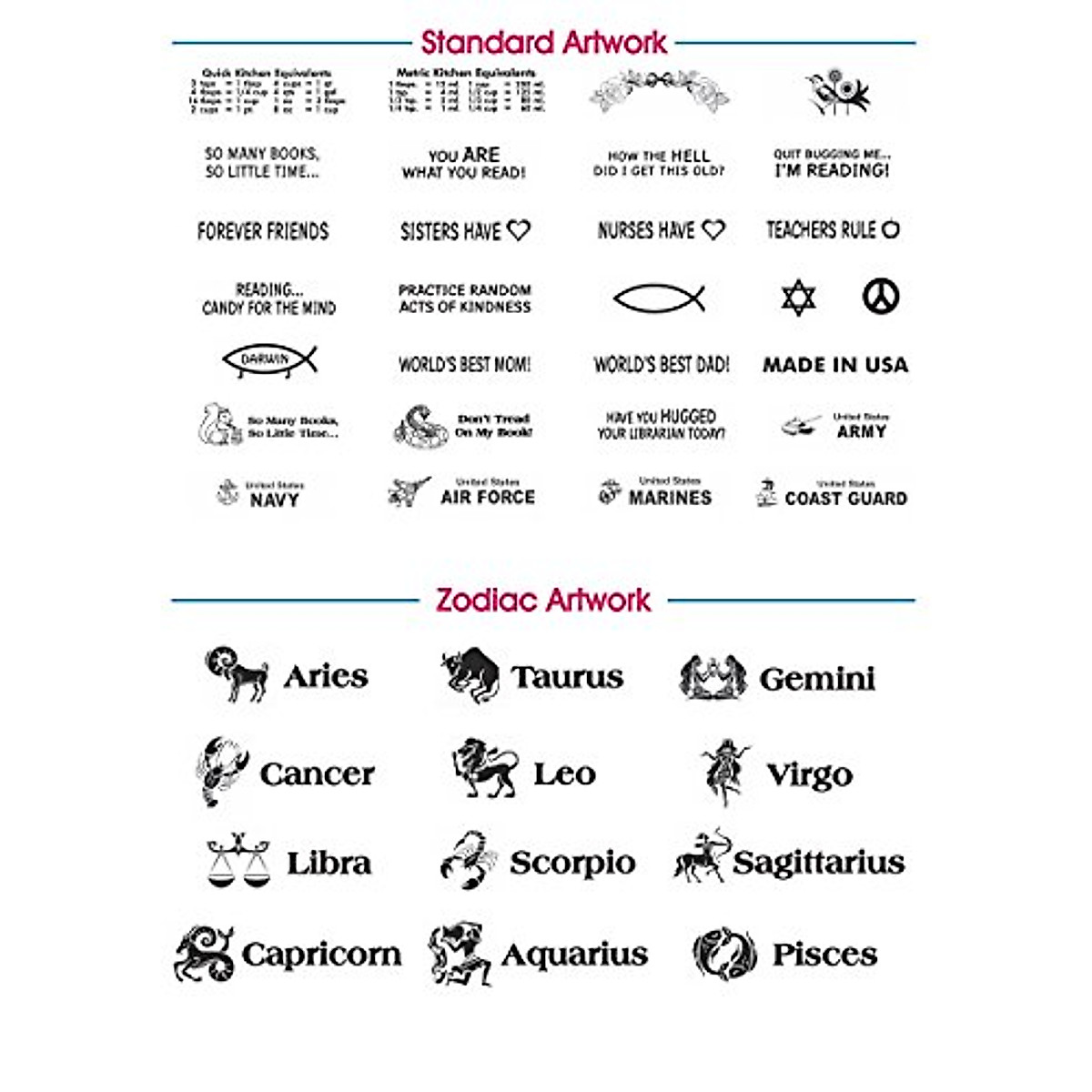 BookBone (TM) - Made in The USA - The Original Weighted Rubber Bookmark - Printed with - Quick Kitchen Equivalents - Holds Books Open