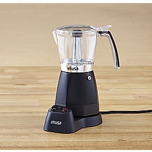 Imusa Black Espresso Maker, 3-6-Cup