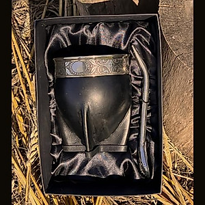 Genérico Mate Imperial Argentino Kit Mate (copa mate) y Bombilla de acero inoxidable, Mate de Calabaza, envuelto Cuero Hecho a Mano, incluye un Packing premium