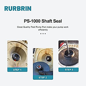 RURBRIN (1 PC) PS-1000 5/8" Shaft Seal for WhisperFlo/IntelliFlo Pump Replacement Part PS-1000 AS-1000 U109-136SS