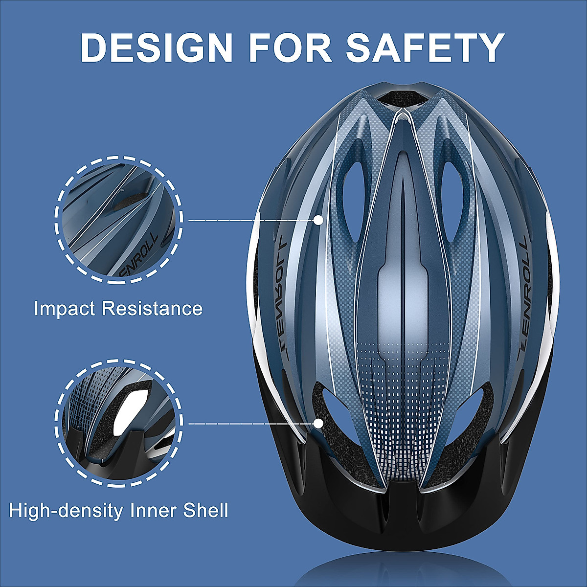 Zenroll Adult Bike Helmet Bicycle Helmets for Men Women Cycling with Detachable Visor Stylish Lightweight