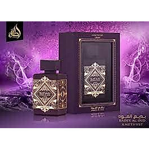 Lattafa Bade'e Al Oud Amethyst for Unisex Eau de Parfum Spray, 3.4 Ounce