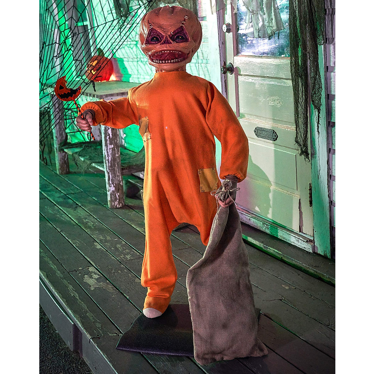 Spirit Halloween Trick r’ Treat Sam Animatronic | Officially Licensed | 4.3 Feet | Halloween Décor | Horror Décor | Moving Prop