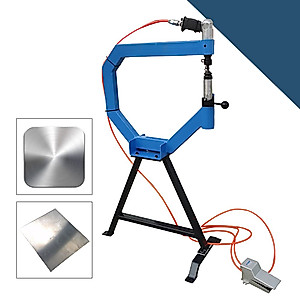 TOOL1SHOoo 4" Throat Pneumatic Planishing Hammer with Cast Iron Stand & Pedal, Pneumatic Planishing Hammer 4" Throat Airpress Tool w/Steel Stand, Anvil 1/2/3"