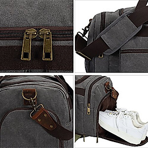 Weekender Overnight Duffel Bag Shoe Pocket for Women Men Weekend Travel Tote Carry On Bag