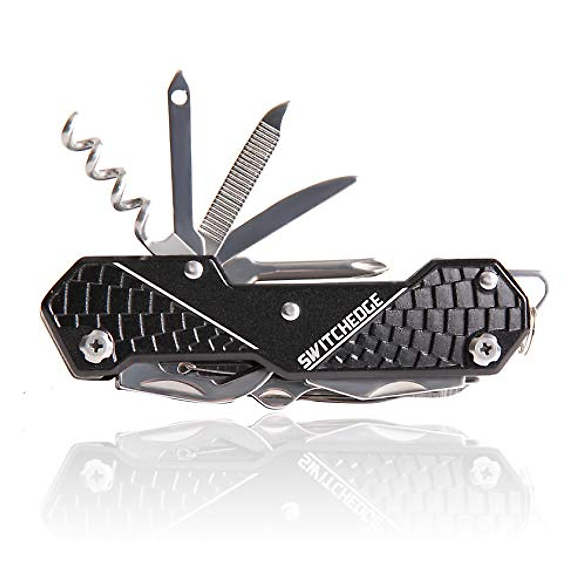 SWITCHEDGE 14 Tools in One Black Pocket Knife