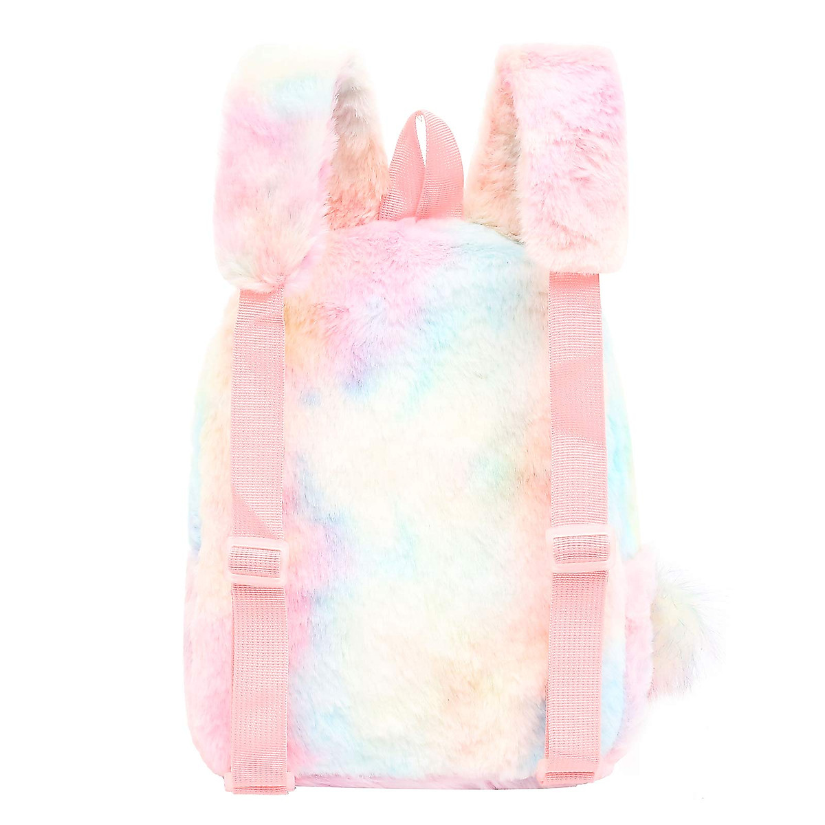 HICCUPfish CBOALOGR Cute Plush Unicorn Toddler Mini Travel Bag Princess Plush Backpack for Girls 1-6 years old (Tail-colored)…