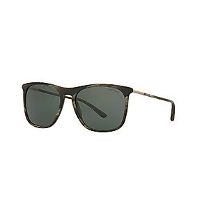 GIORGIO ARMANI AR8076-549671 Sunglasses Striped Green 55mm w/Grey Green Lens