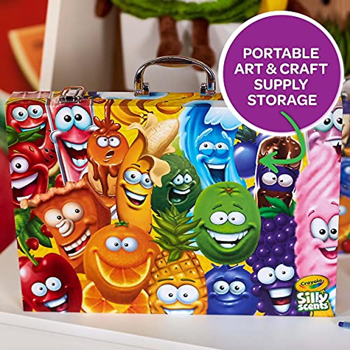 Crayola Silly Scents Inspiration Art Case, 80+ Art Supplies, Easter Gift for Kids, Ages 5, 6, 7, 8 [Amazon Exclusive]