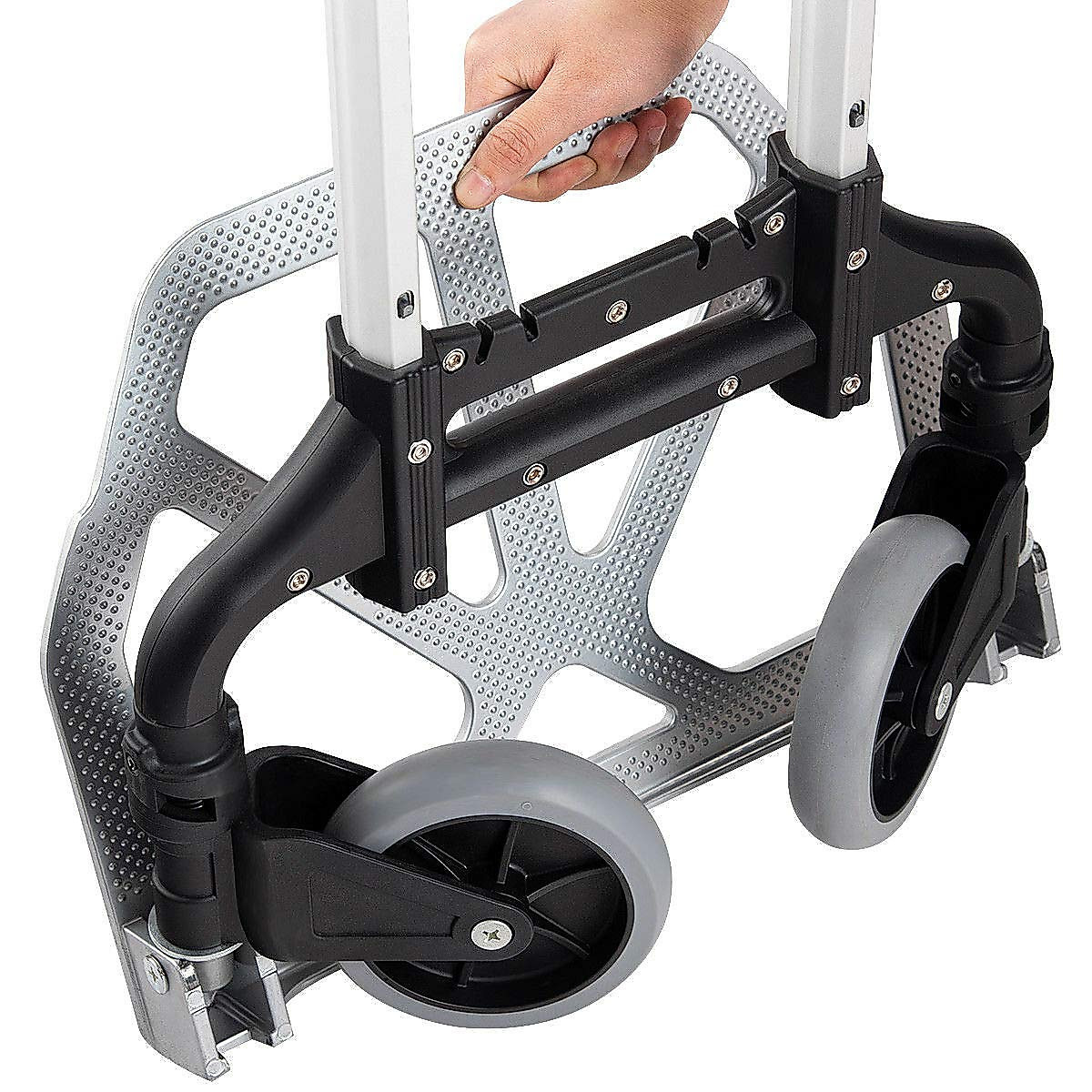 TimmyHouse Capacity 176 Lb Folding Hand Truck Cart Dolly Push Pull Box Moving Lightweight