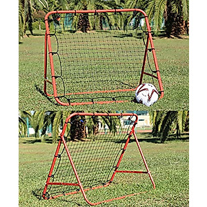 Morimoe Soccer Rebounder Net,Adjustable,Easy Set Up,Steel Frame,40X40-inch