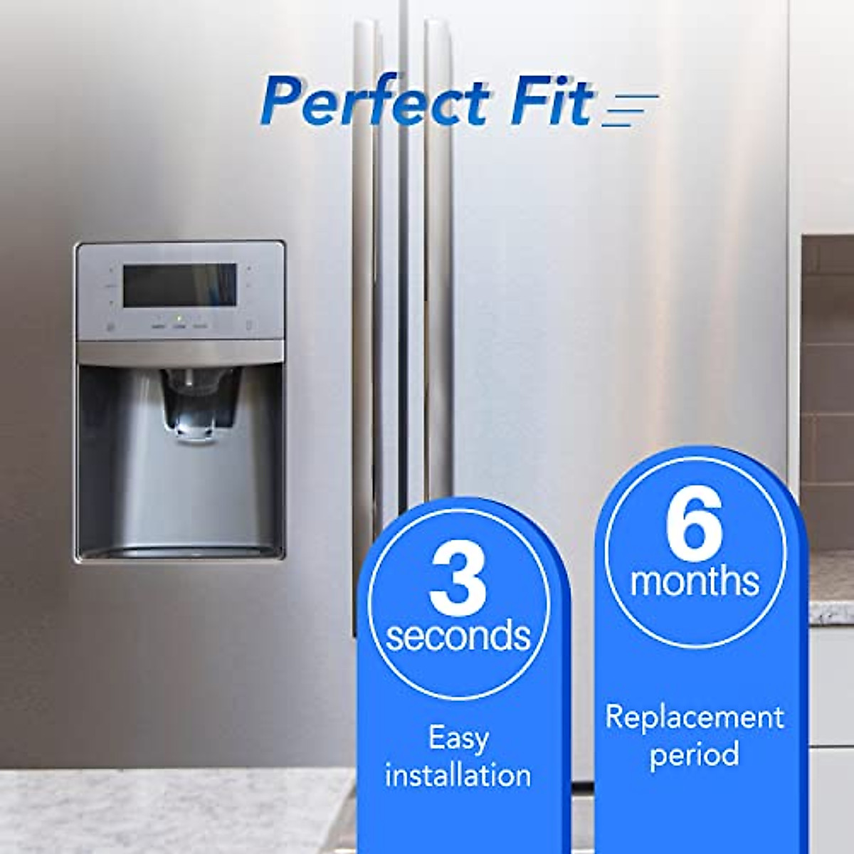 ICEPURE Refrigerator Water Filter Replacement for Bosch Ultra Clarity Pro BORPLFTR50, BORPLFTR55, 12033030, 12028325, 11025825, 11032531, B36CT80SNS, B36CL80ENS, WFC100MF, WFS200MF, RA450022, 2PACK