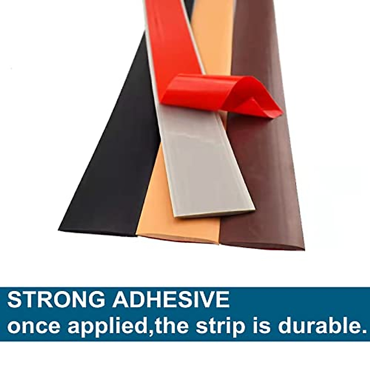 78.7''L Self Adhesive Floor Transition Strip,Threshold for Doorway,Laminate Flooring Edge Trim,Vinyl Plank Floor Flat Divider Strip (Coffee(Wood Grain), 1.97''Wide)