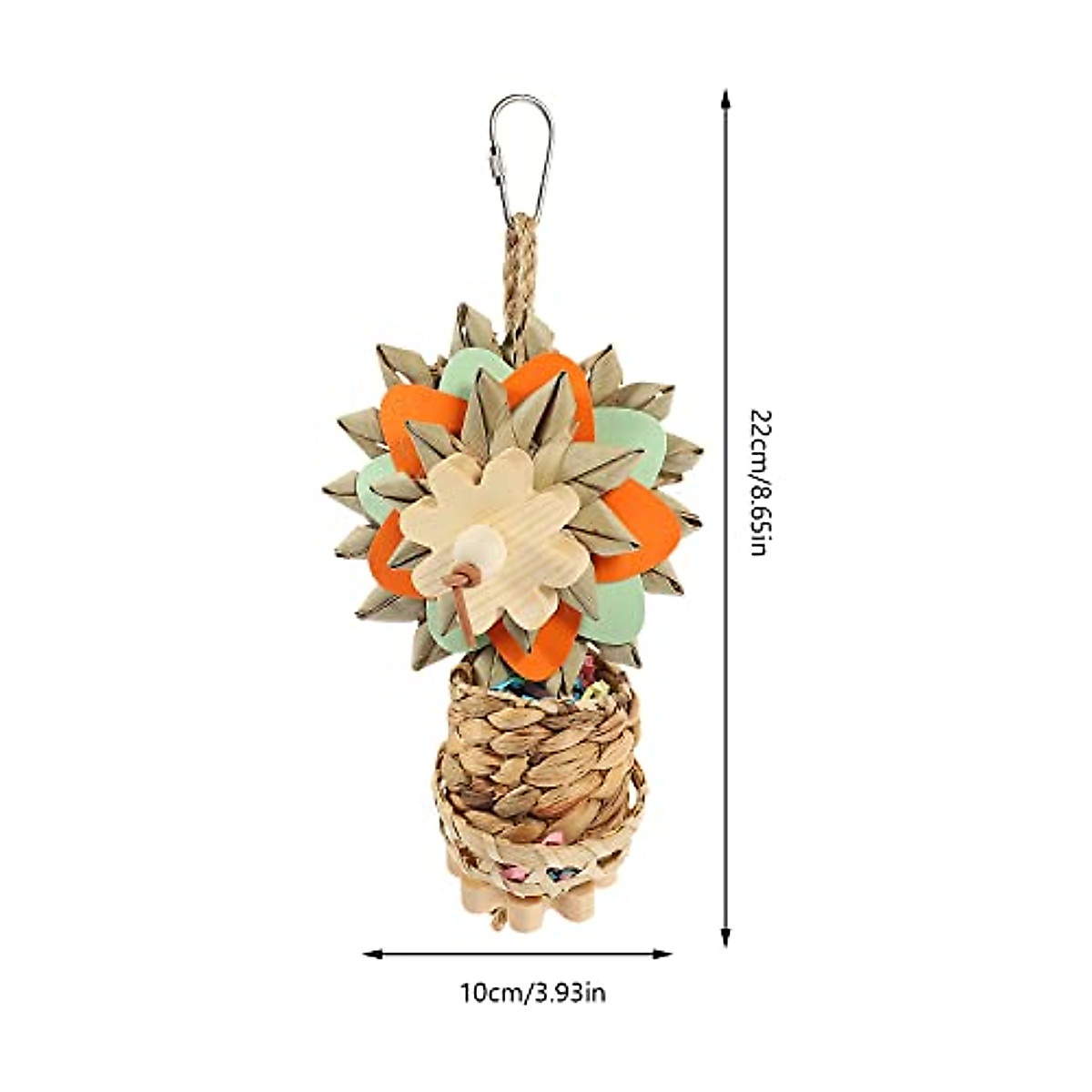 LUOZZY Bird Shredder Toys Foraging Hanging Toy Parrot Cage Chewing Toys for Small Medium Parrot Finch Conure Lovebirds (Hanging Basket)