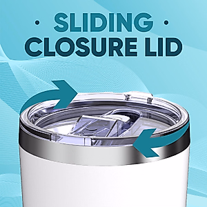 shop4ever Seester Definition Insulated Tumbler 20 oz. with Lid, Stainless Steel Cups Travel Coffee Mug Funny Gift for Sister Best Friend (White)