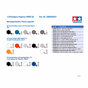 Tamiya 24231 1/24 Subaru Impreza STI Plastic Model Kit