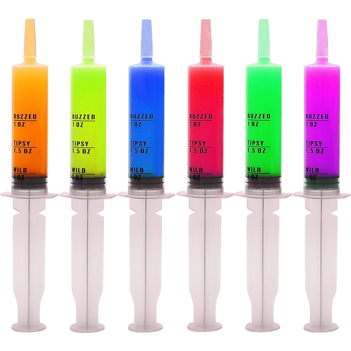 JOYIN Pack of 25 Plastic Syringes 60ml 2 oz Easy-Grip Caps Reusable Container Tubes with Individually Wrapped & Caps