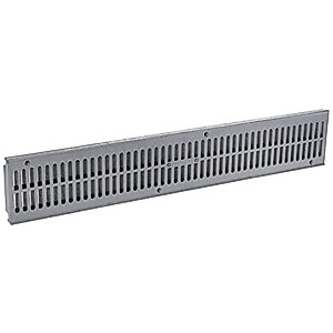 NDS, Gray 241-1 Spee-D Channel Drain Grate, 4-1/8 in. wide X 2 ft. long