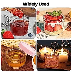 KPWIN 6 Pcs Salad Dressing Container To Go, 2.5 oz Small Condiment Containers with Lids, Reusable Mini Glass Food Storage Containers Dipping Sauce Cups with Lids Leakproof for Lunch Box Picnic Travel