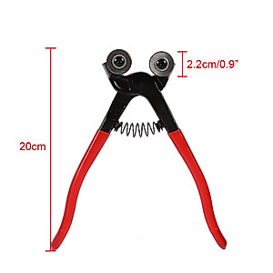 Mosaic Tools, 200mm Heavy Duty Glass Mosaic Cut Nippers Ceramic Tile Wheel Wheeled Cutter Pliers Tool for Glasss Tile Ceramic Cutting