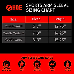HDE Arm Compression Sleeves for Kids Basketball Shooting Sleeve - Youth Sports Football Baseball Softball Navy Blue - YS