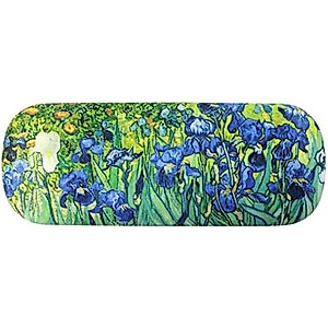 Vincent Van Gogh Painting Art Premium Quality Irises Eyeglass Case and Matching Microfiber Eyeglass Cleaning Cloth