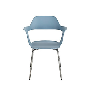 Safco Products Bandi Shell Stack Chair , Blue, Sturdy Steel Frame, Polypropylene Shell, Stacks 8 High (2/carton), 4275BU