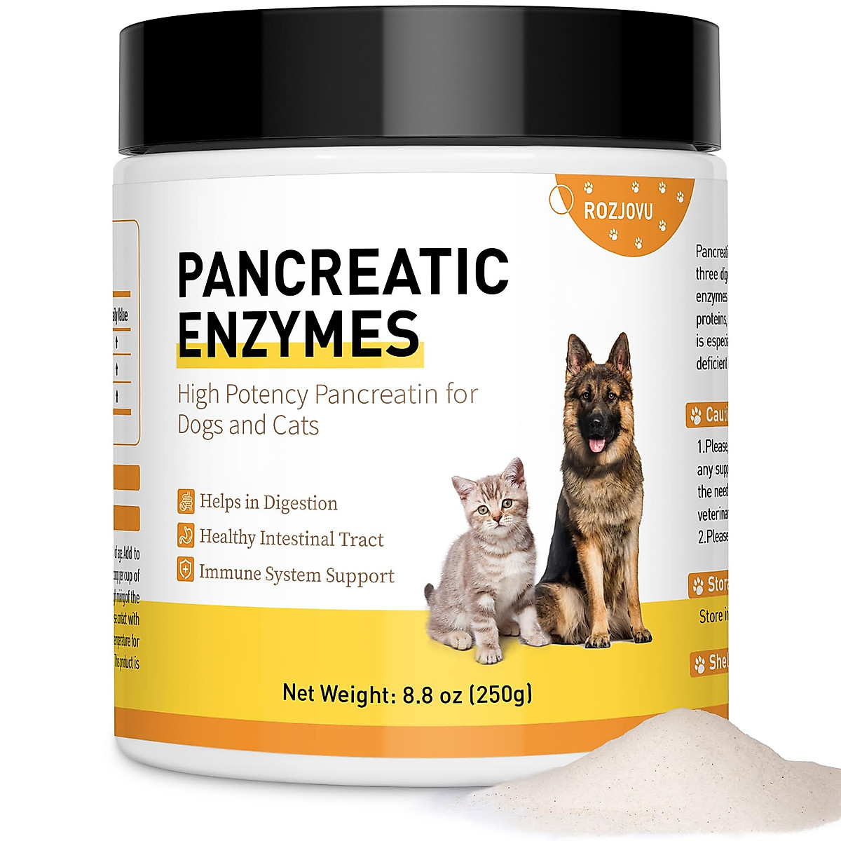 Pancreatic Enzymes for Dogs (8.8 Oz) | 10x Pancreatin Formula | Digestive Enzymes for Dogs with EPI | Helps Restore Normal Weight, Supports Digestive Stress and Pancreatic Issues