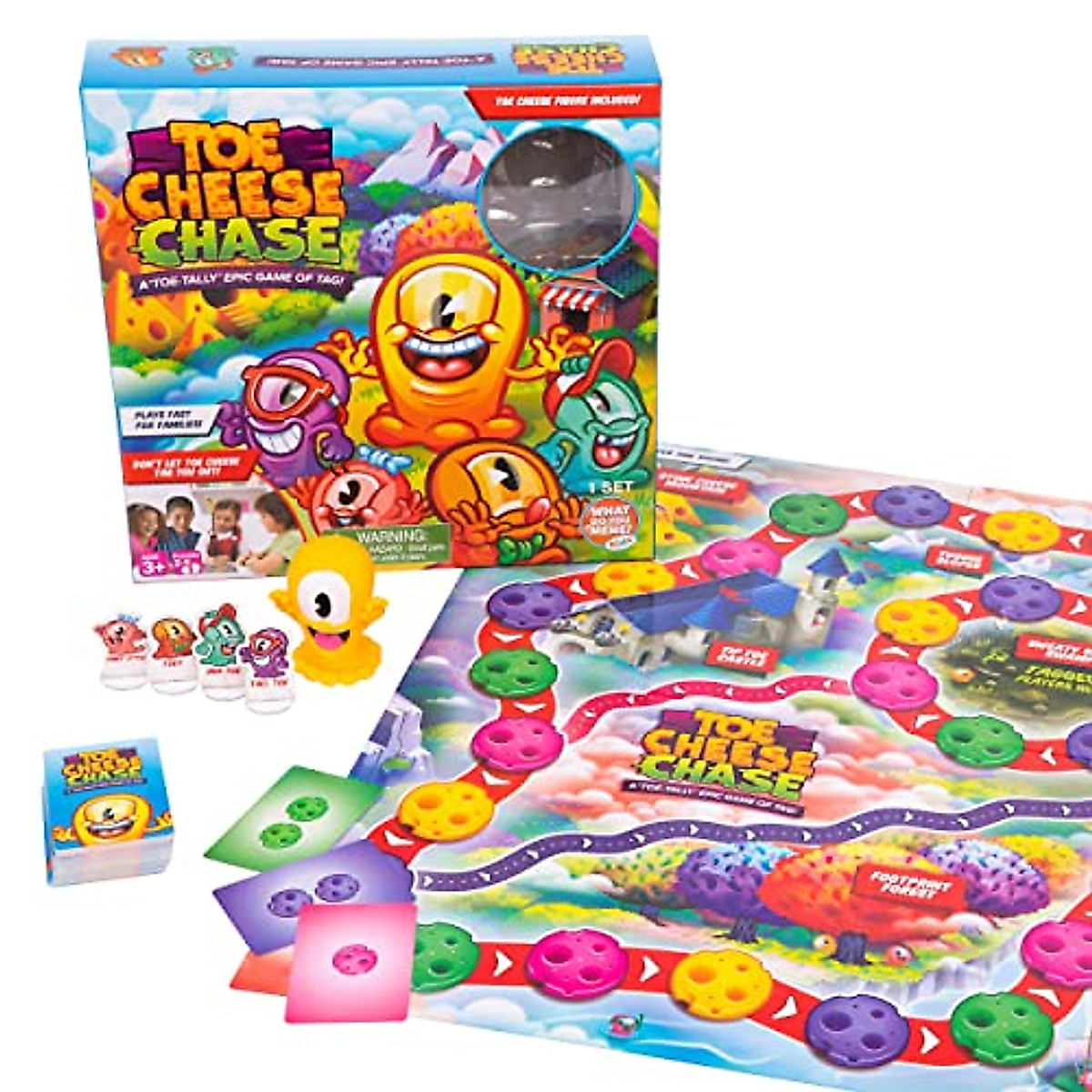 WHAT DO YOU MEME? Toe Cheese Chase - The Silly Board Game for Family Game Night