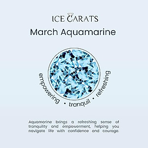 14K White Gold 4mm Blue Aquamarine Studs Gemstone Earrings March Birthstone Jewelry