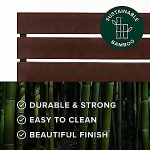 Zinus Figari Bamboo and Metal Platform Bed Frame / Mattress Foundation with Sturdy Metal Slats / No Box Spring Needed / Sustainable Bamboo Headboard, Slatted Headboard, Queen