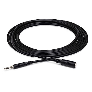 Hosa MHE-110 3.5 mm TRS to 3.5 mm TRS Headphone Extension Cable, 10 Feet Black