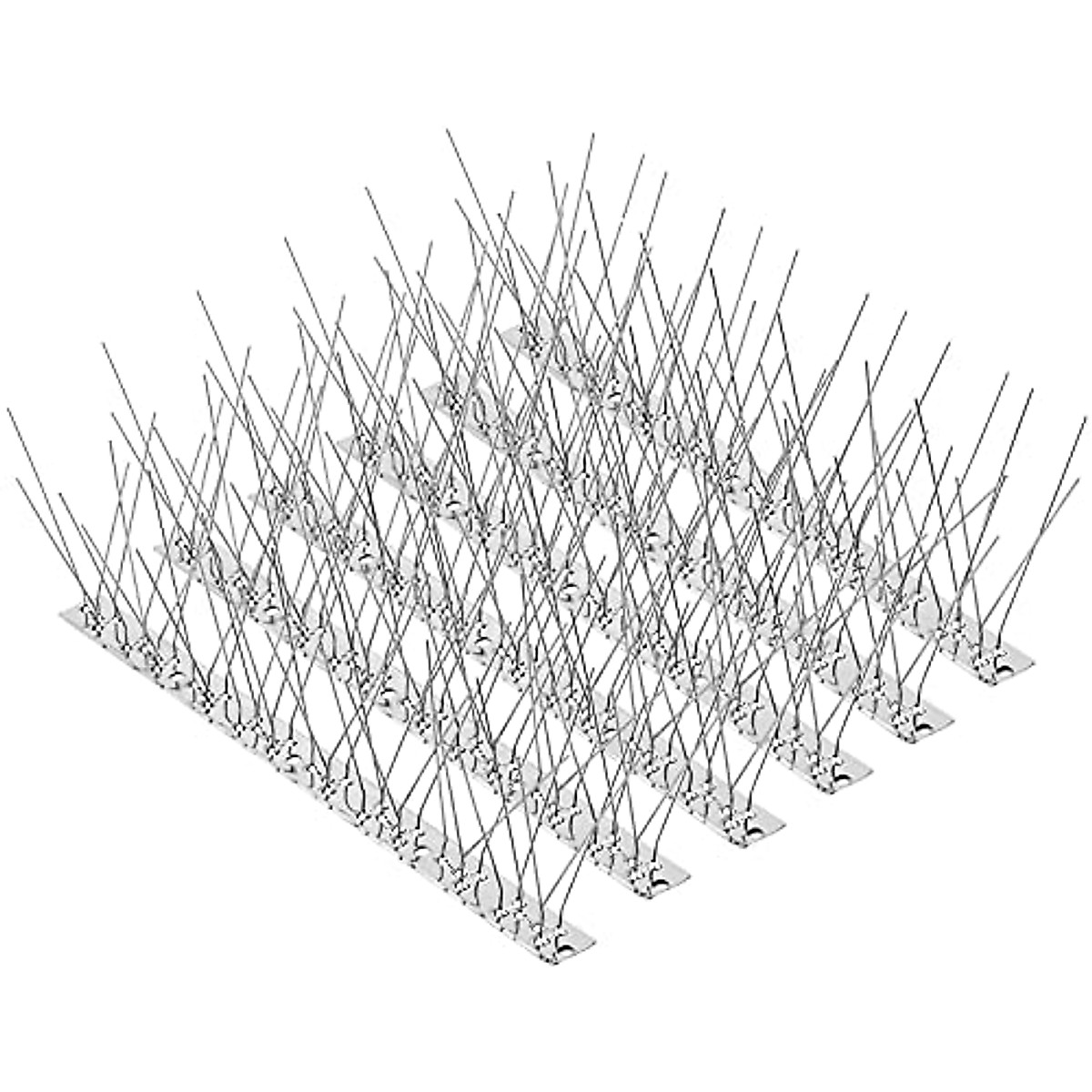 Bird Spikes for Pigeons Small Birds Cat Cover 192 Inch, OneSight Anti Bird Spikes Stainless Steel Bird Deterrent Spikes Repellent Fence Spikes（14 Packs