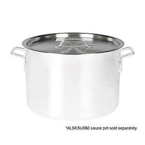Thunder Group 60 qt Aluminum sauce pot lid, comes in each