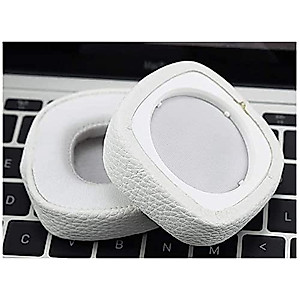 Replacement Earpads Protein Leather Memory Foam Ear Pads Cushions Cover Repair Parts Compatible with Marshall Major 3 Marshall Major III Wireless On-Ear Headphone (White)