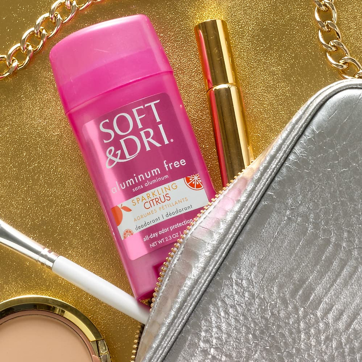 Soft & Dri Sparkling Citrus Deodorant 2.3 Ounce Aluminum-Free (65ml) (3 Pack)