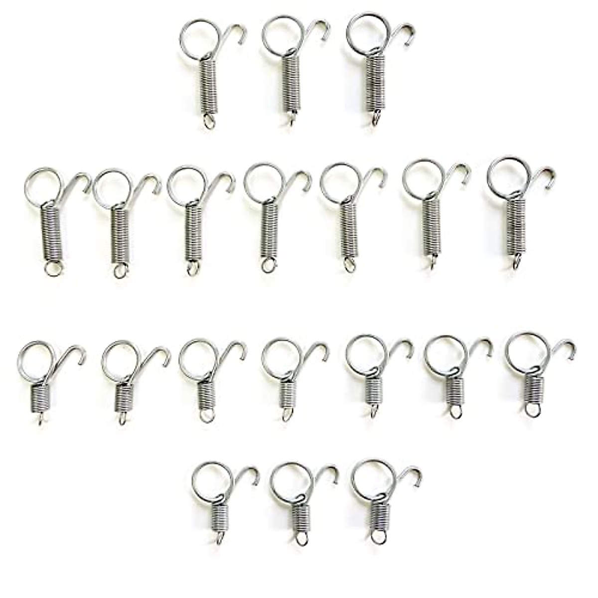 Cotsdan 20Pcs Spring Door Latch for Cages Metal Finger Spring Hooks 2 Sizes Multi-Functional Wire Cage Spring Latch Security for Fixing Pet Cage Door Dog Cat Hamsters Bunny Bird Parrot Cages Hook