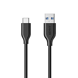 Anker USB C Cable, PowerLine USB 3.0 to USB C Charger Cable (3ft) with 56k Ohm Pull-up Resistor for Samsung Galaxy Note 8, S8, S8+, S9, Oculus Quest, Sony XZ, LG V20 G5 G6, HTC 10 (Black)