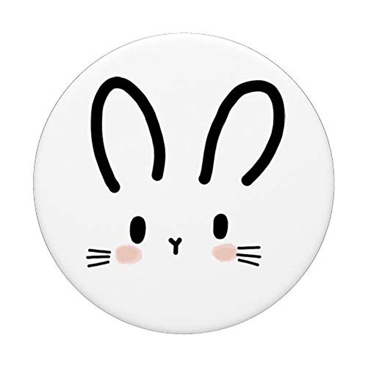 Cute & Simple Bunny Rabbit Face Graphic PopSockets PopGrip: Swappable Grip for Phones & Tablets
