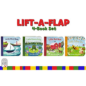 Nature Friends Lift-a-Flap Boxed Set 4-Pack: Little Red Barn, Little Blue Boat, Little Green Frog, and Little Yellow Bee (Chunky Lift a Flap)