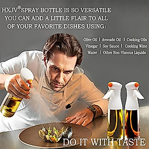 HXJV Olive Oil Sprayer for Cooking, 200ml Glass Oil Spray Bottles for Kitchen, Continuous Oil Mister Spray Bottle, Kitchen Gadgets for Air Fryer Accessories, Olive Oil Dispenser for Baking, Salad, Bbq